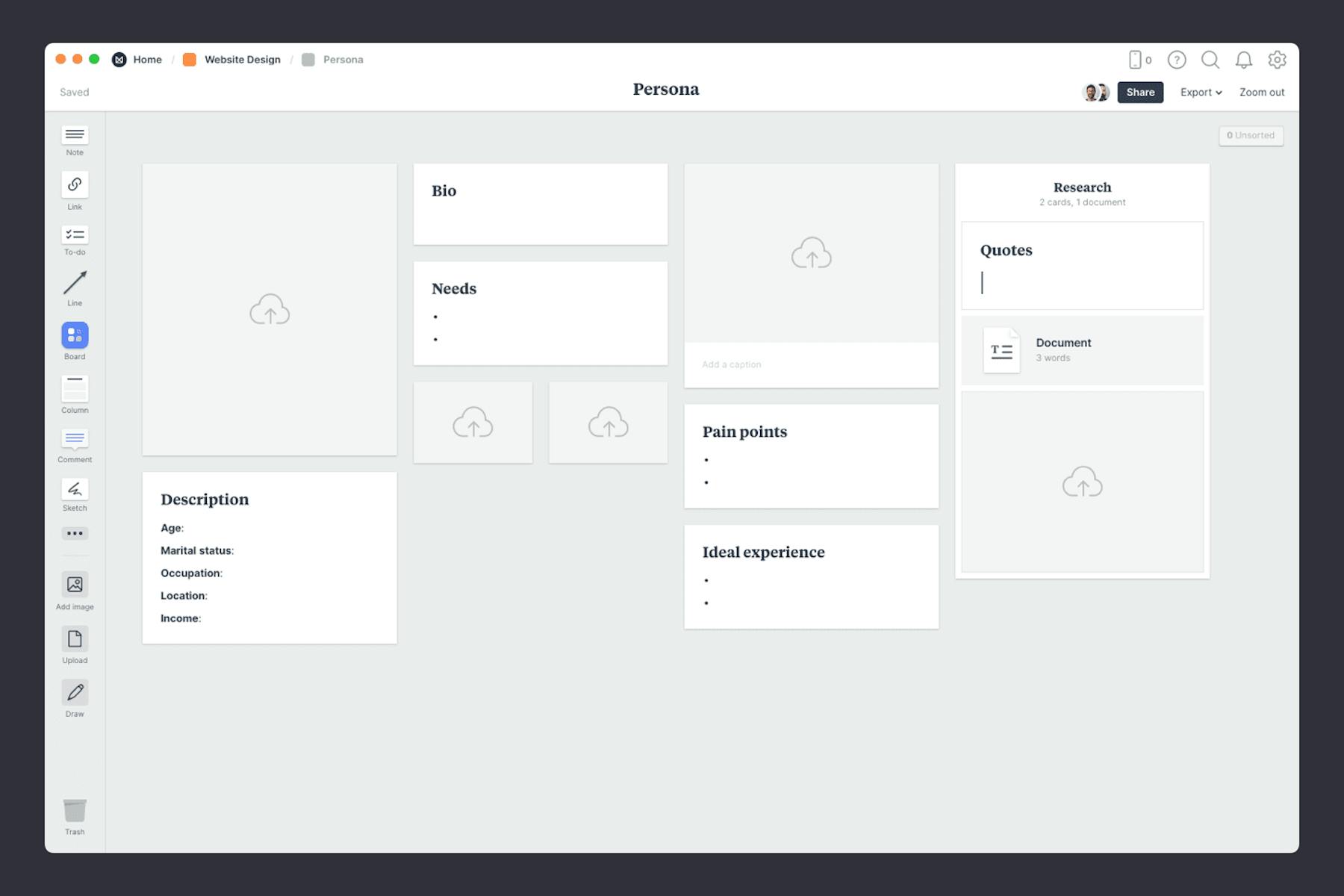 Customer Persona Template - Free Template & Example - Milanote
