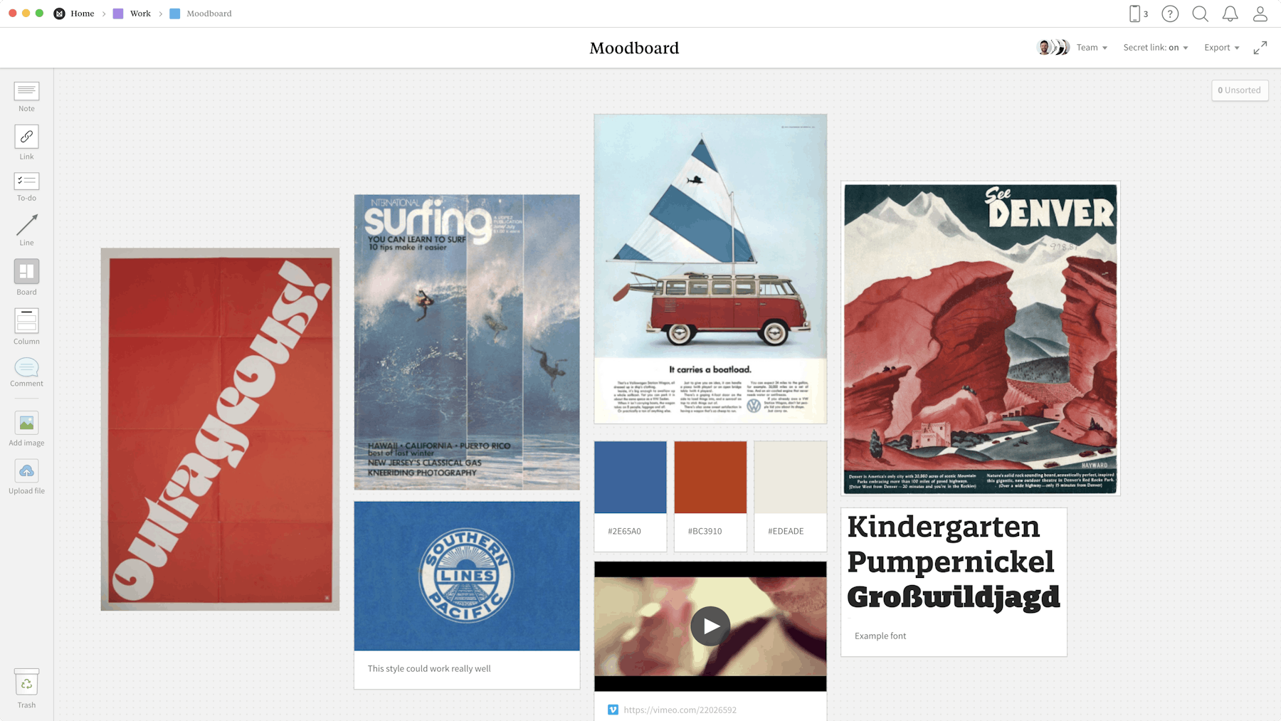 Event Moodboard Template & Example - Milanote