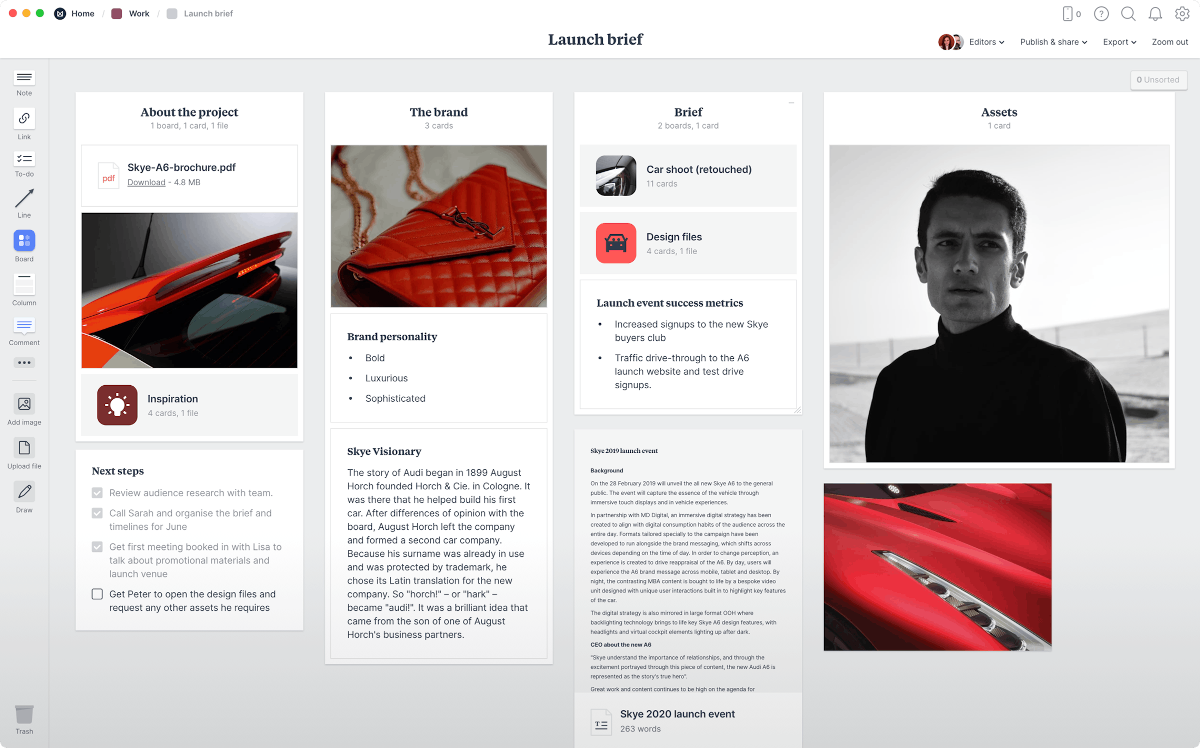 Milanote - the tool for organizing creative projects