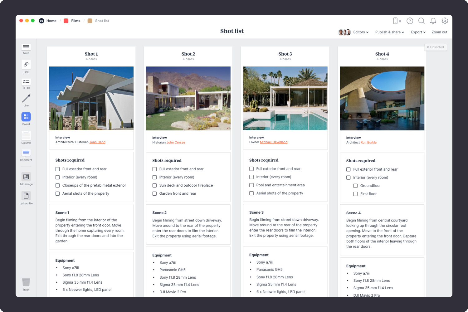Film Pre Production - Template & Example - Milanote