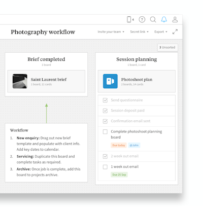 Photo Shoot App - Planning Tool For Photographers - Milanote