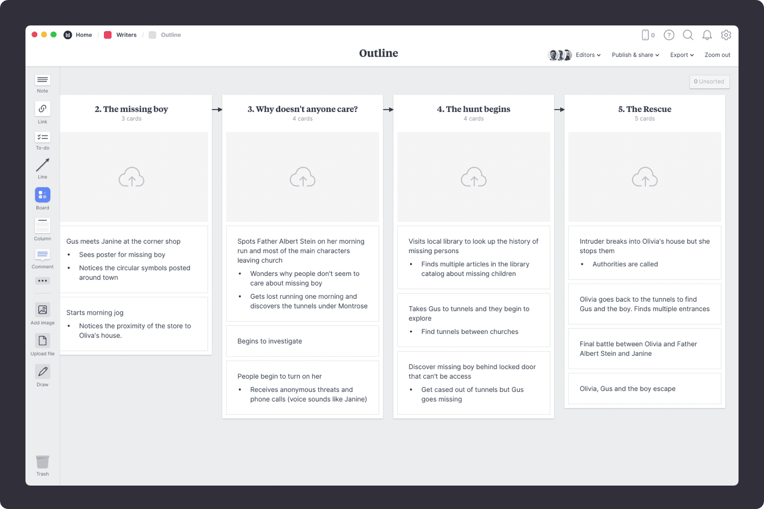 Story Outline - Free Template & Example - Milanote