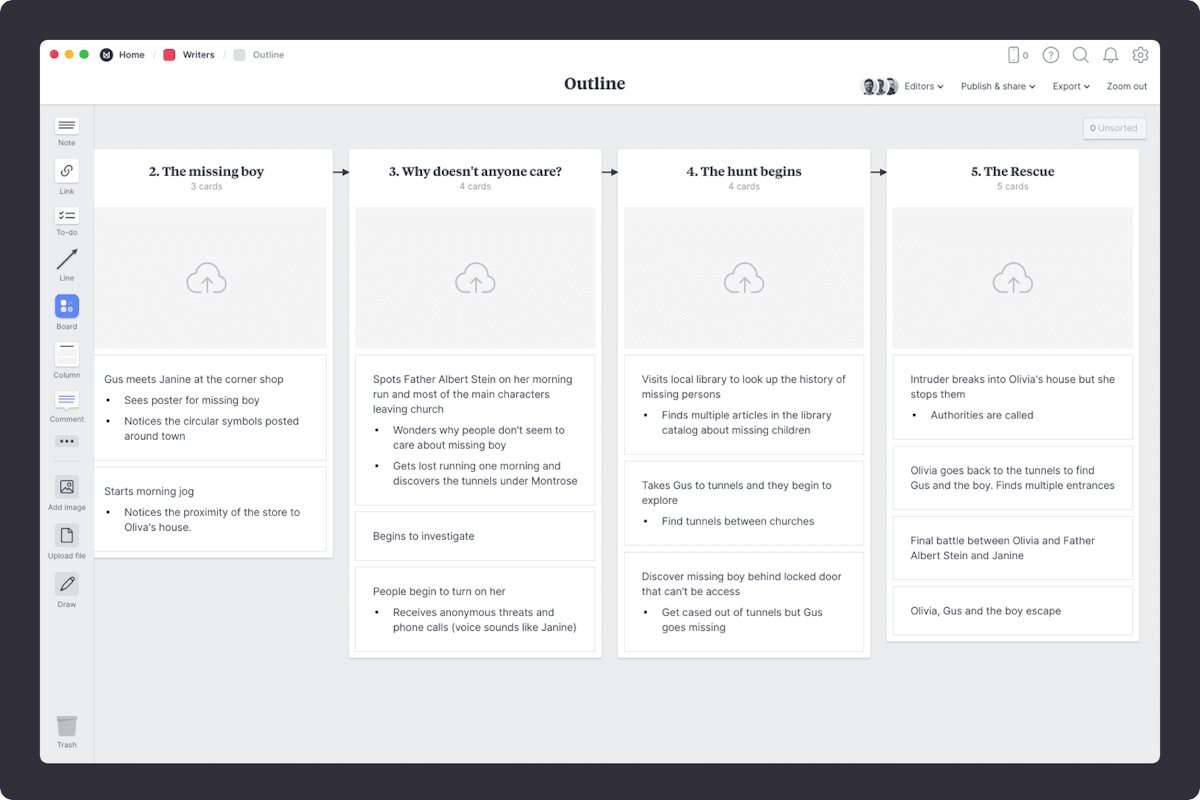 Story Outline - Free Template & Example - Milanote