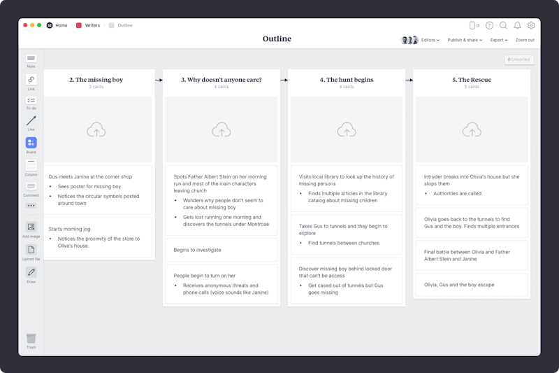 Story Outline - Free Template & Example - Milanote