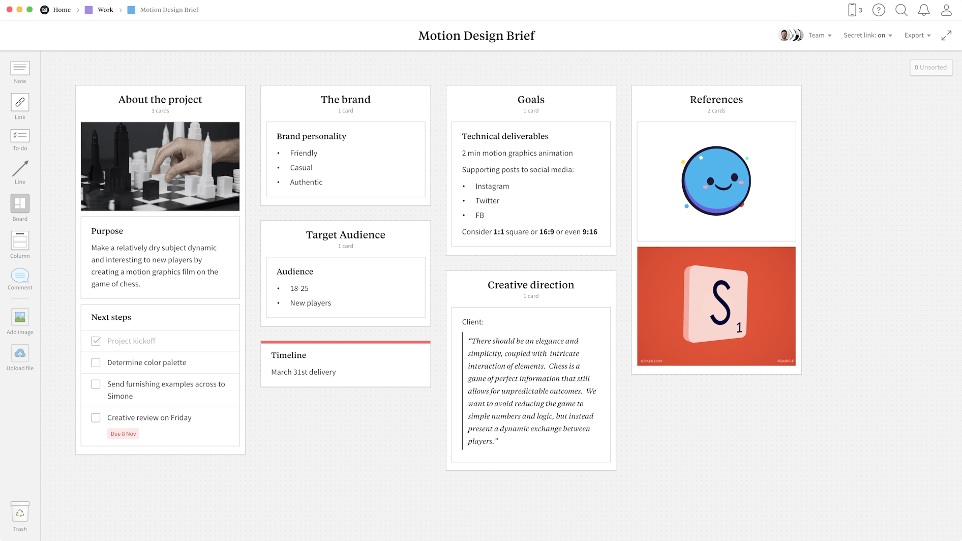 Animation Storyboard Template & Example - Milanote