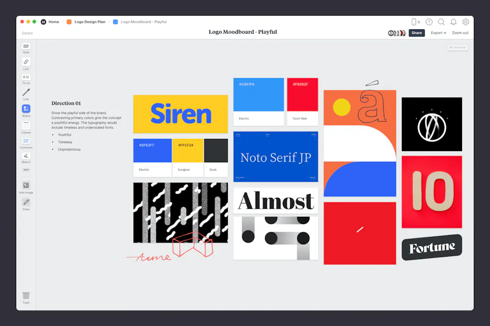 Logo Moodboard - Free Template & Example - Milanote