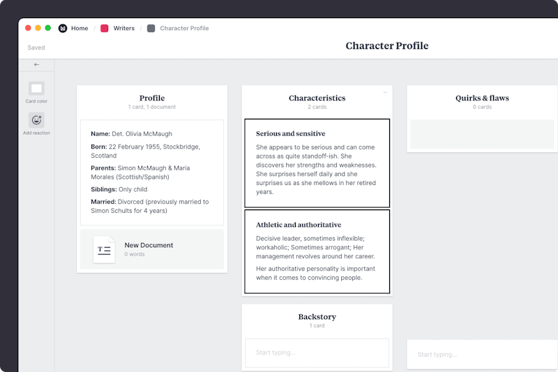 Character Profile - Free Template & Example - Milanote