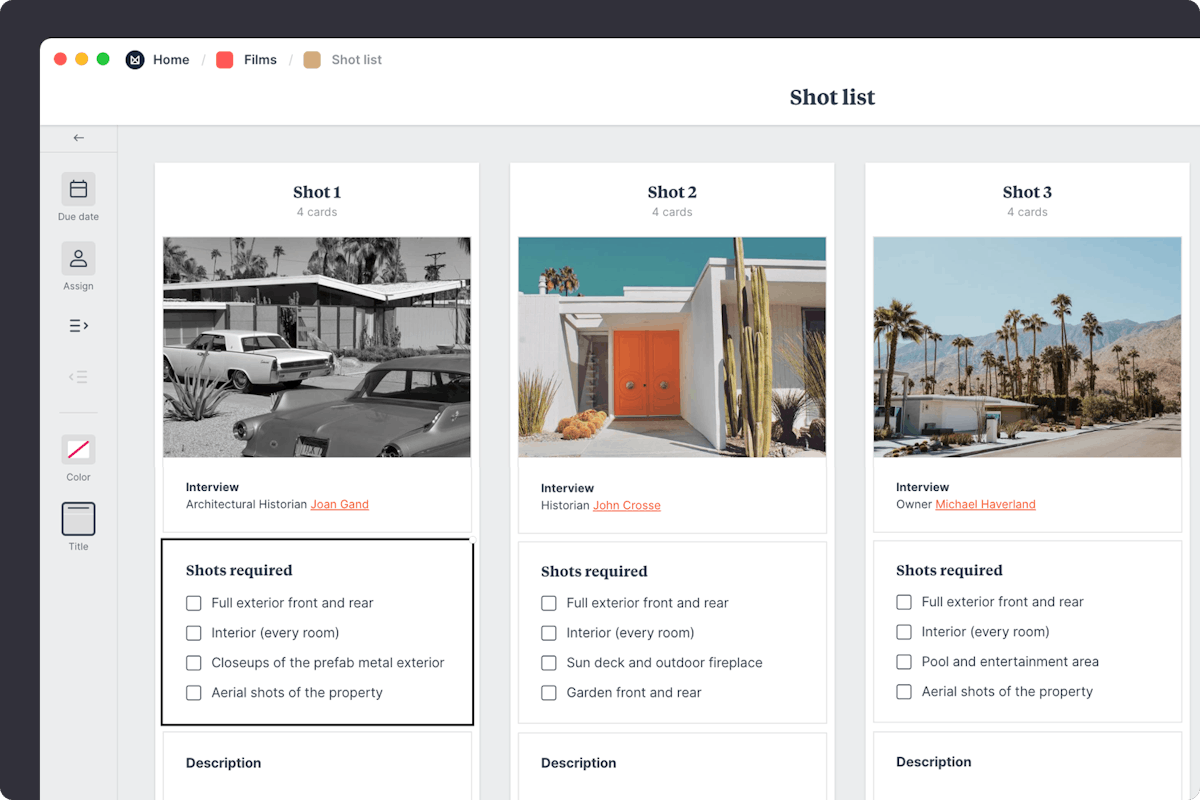 Film Shot List - Template & Example - Milanote