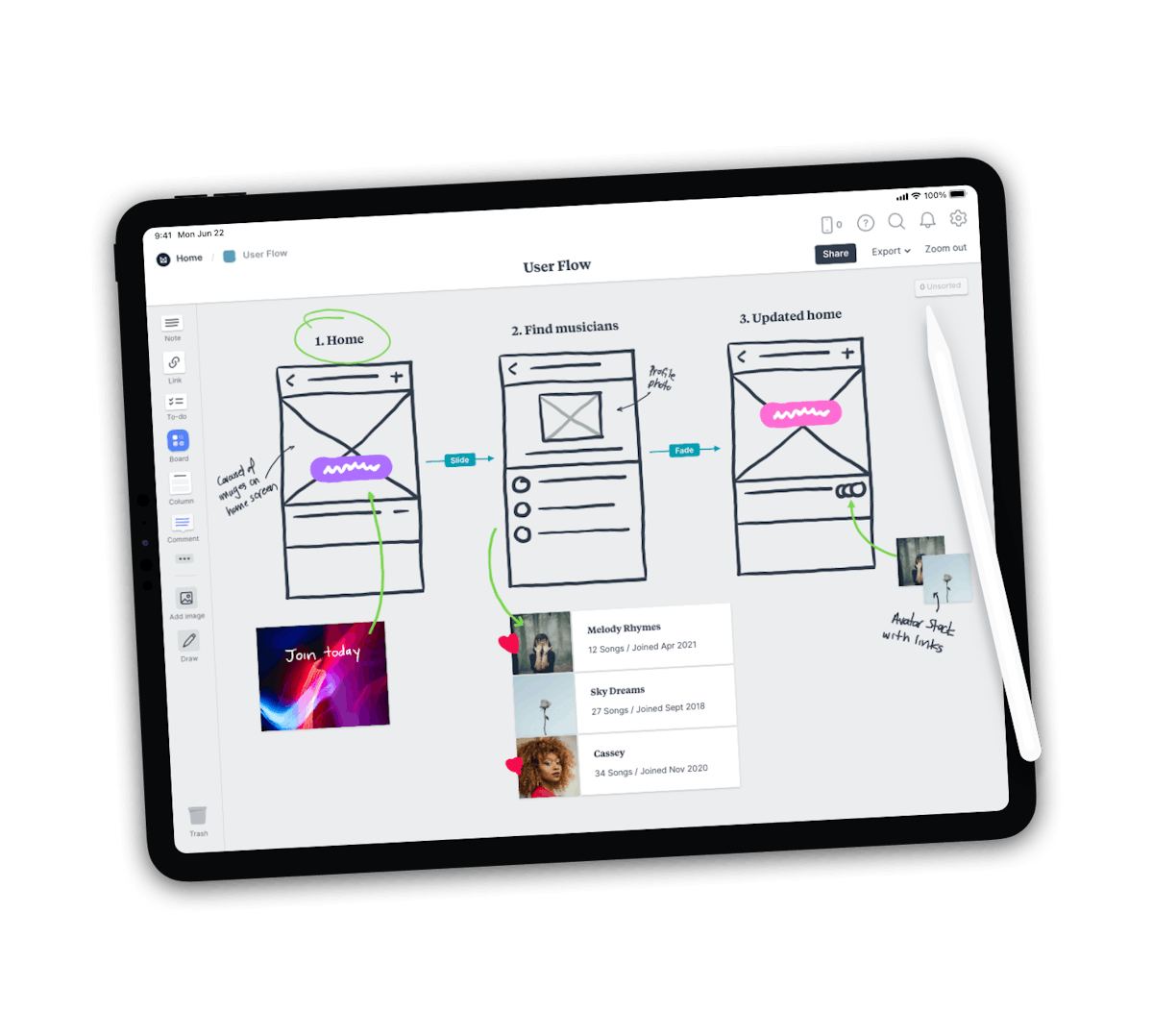 Download the Milanote iPad app for free