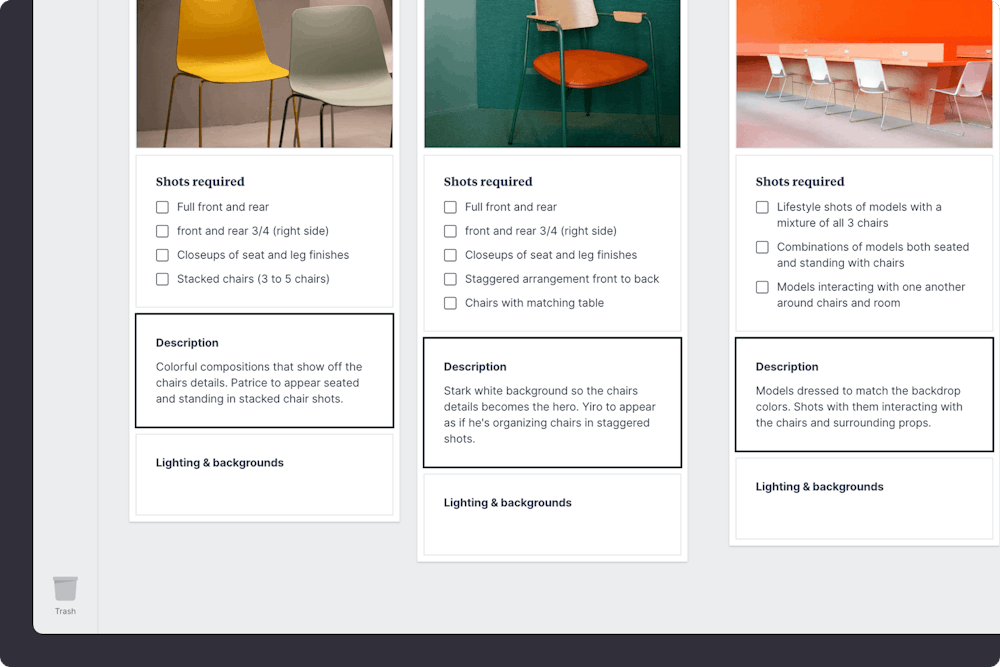 Photoshoot Shot List - Template & Example - Milanote