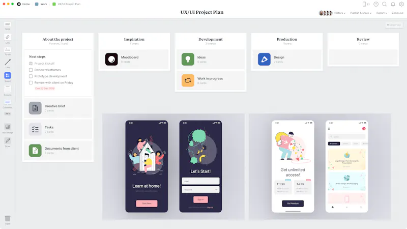 UX Project Plan - Template & Example - Milanote