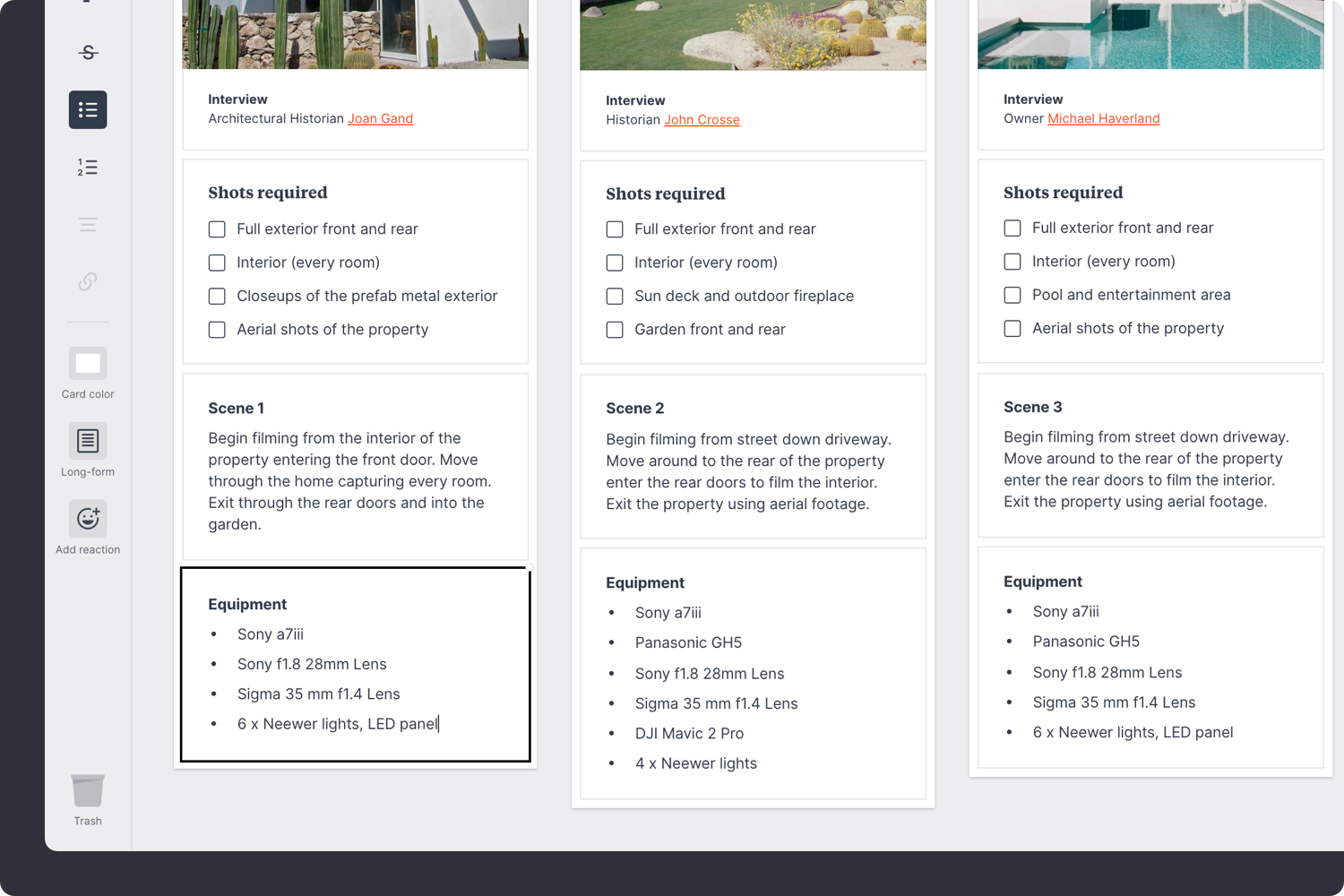 Film Shot List - Template & Example - Milanote