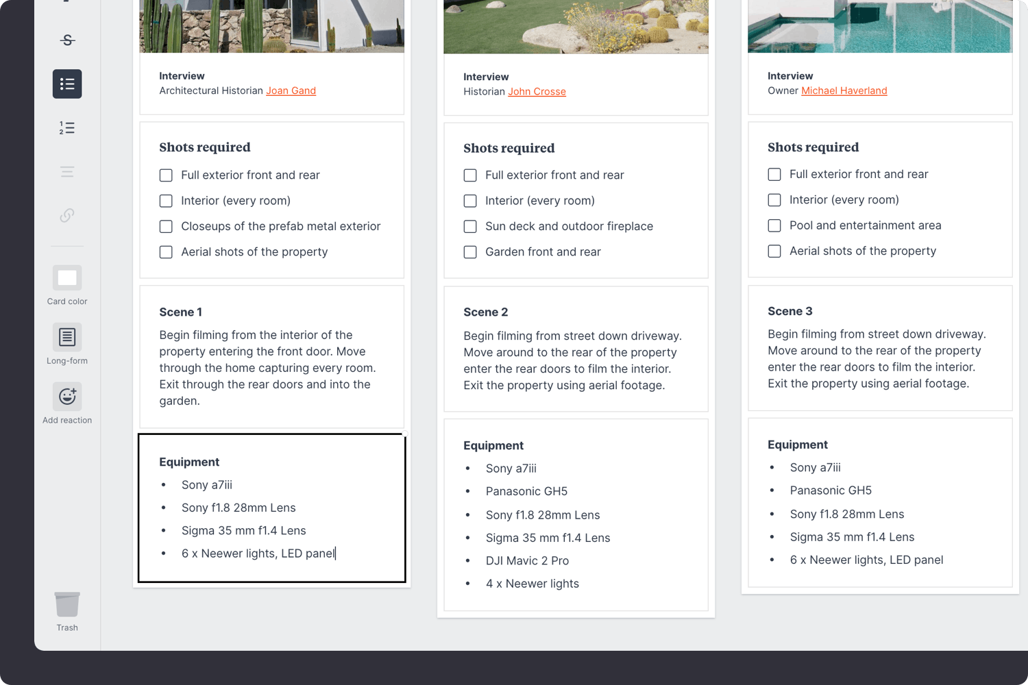 Film Shot List - Template & Example - Milanote