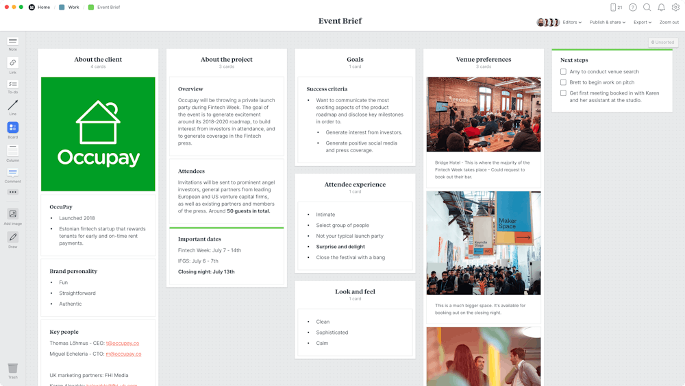 Event Brief Template & Event Planning Template - Milanote