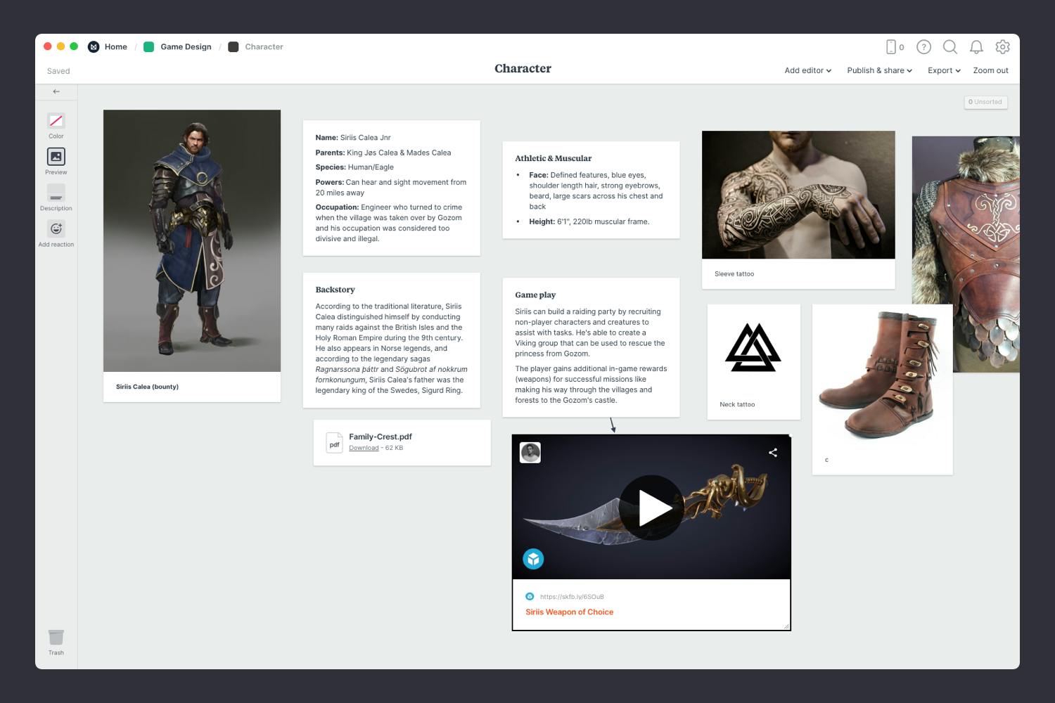 Game Design Document - Template & Example - Milanote