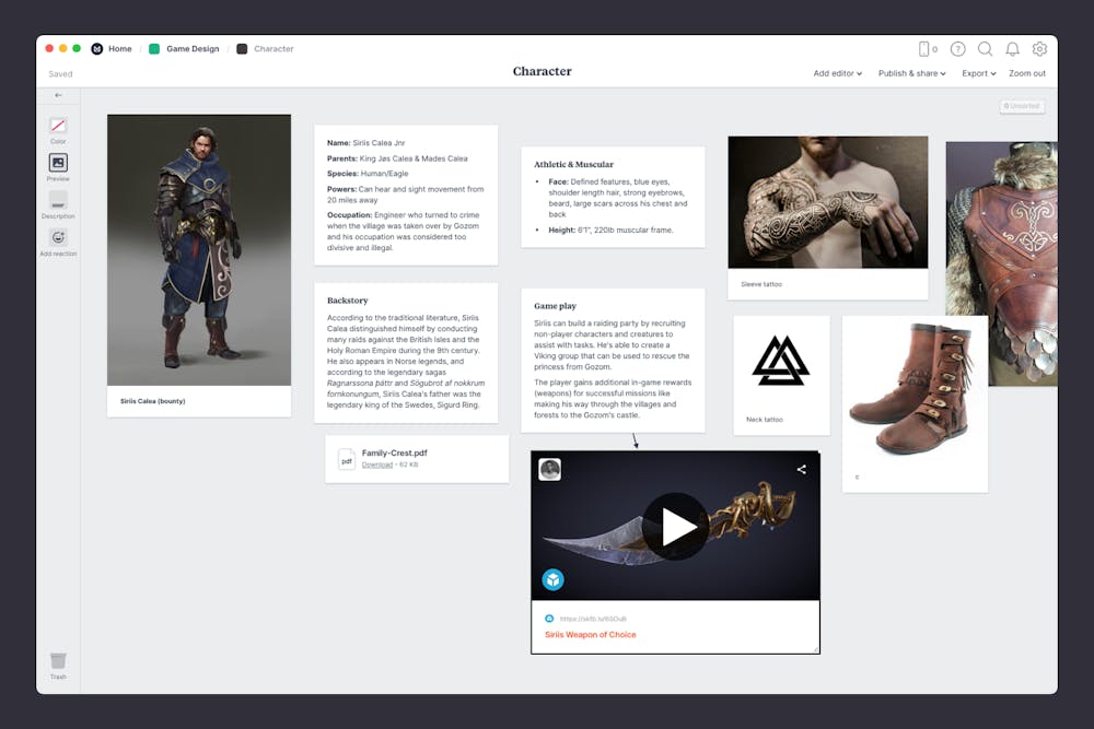 Game Design Document - Template & Example - Milanote