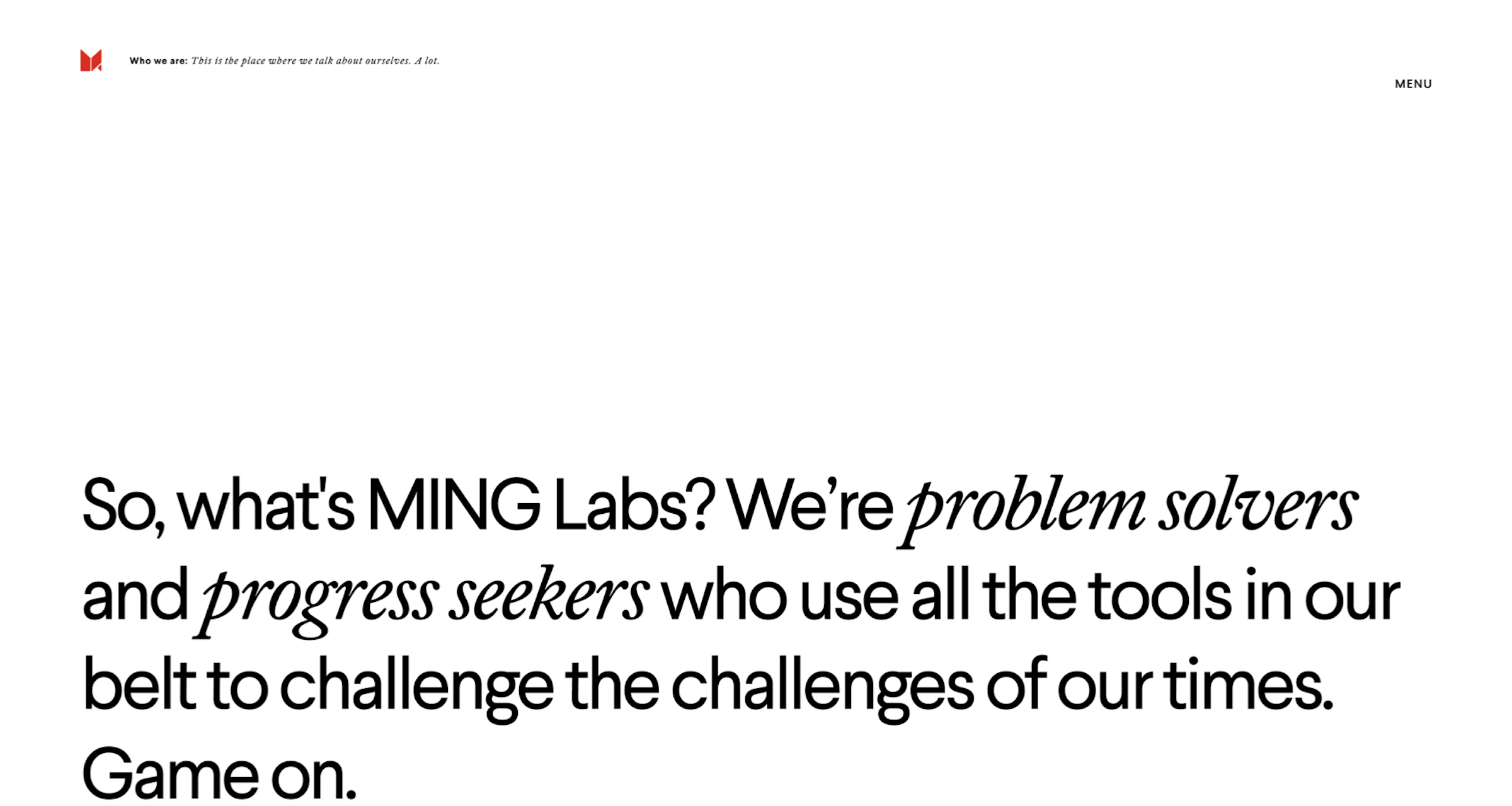 Who we are — MING Labs