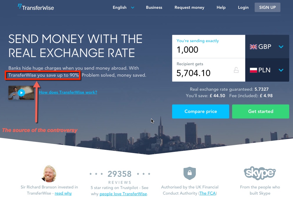 TransferWise – Are they that cheap or is it just (inaccurate) advertising?