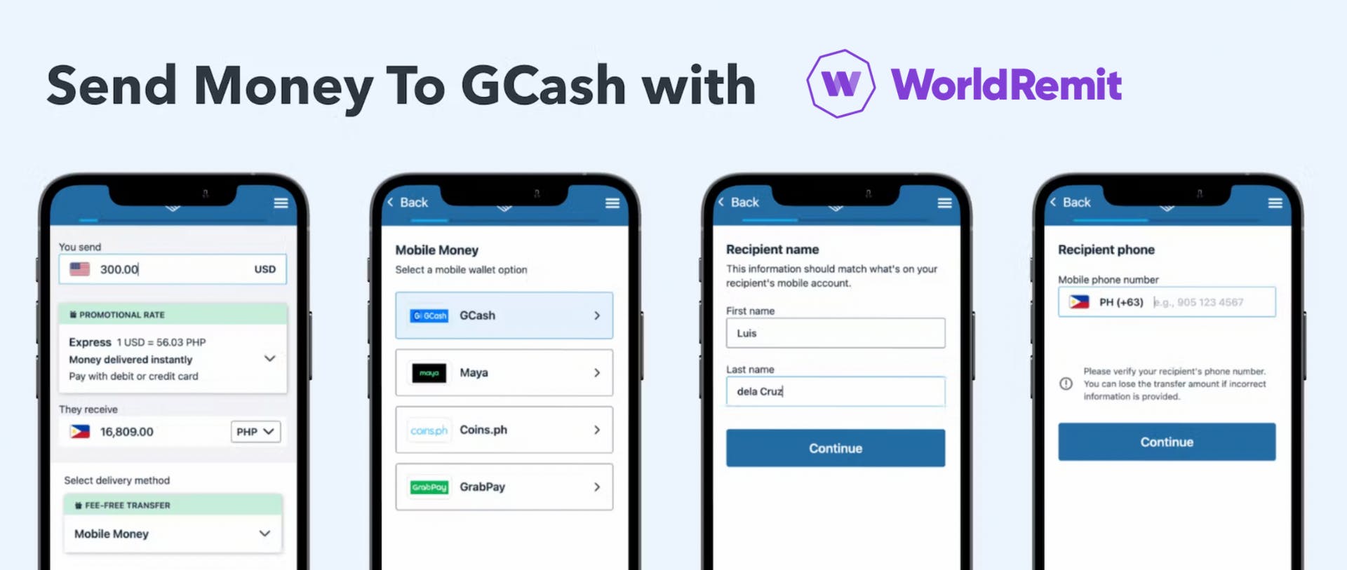 How to Receive Money From WorldRemit to GCash