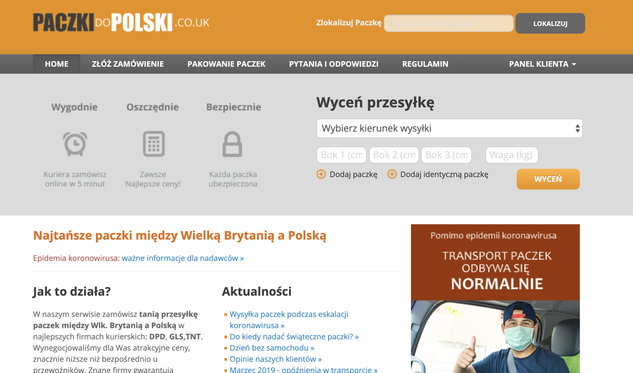 Paczki do Polski: tanie i szybkie paczki z Anglii do Polski