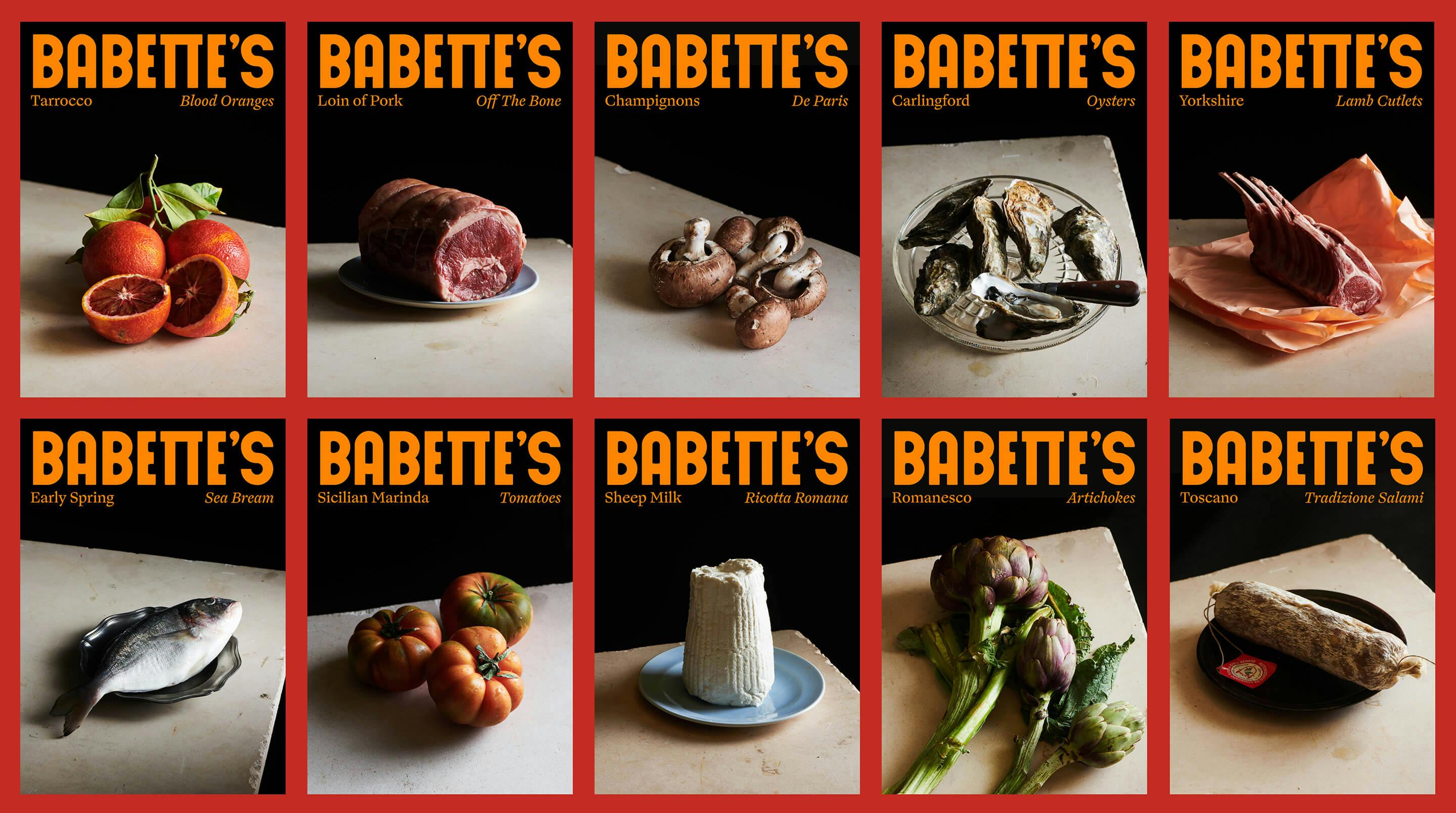 BABETTE'S ‣ Branding ‣ Food, Glorious Food!
