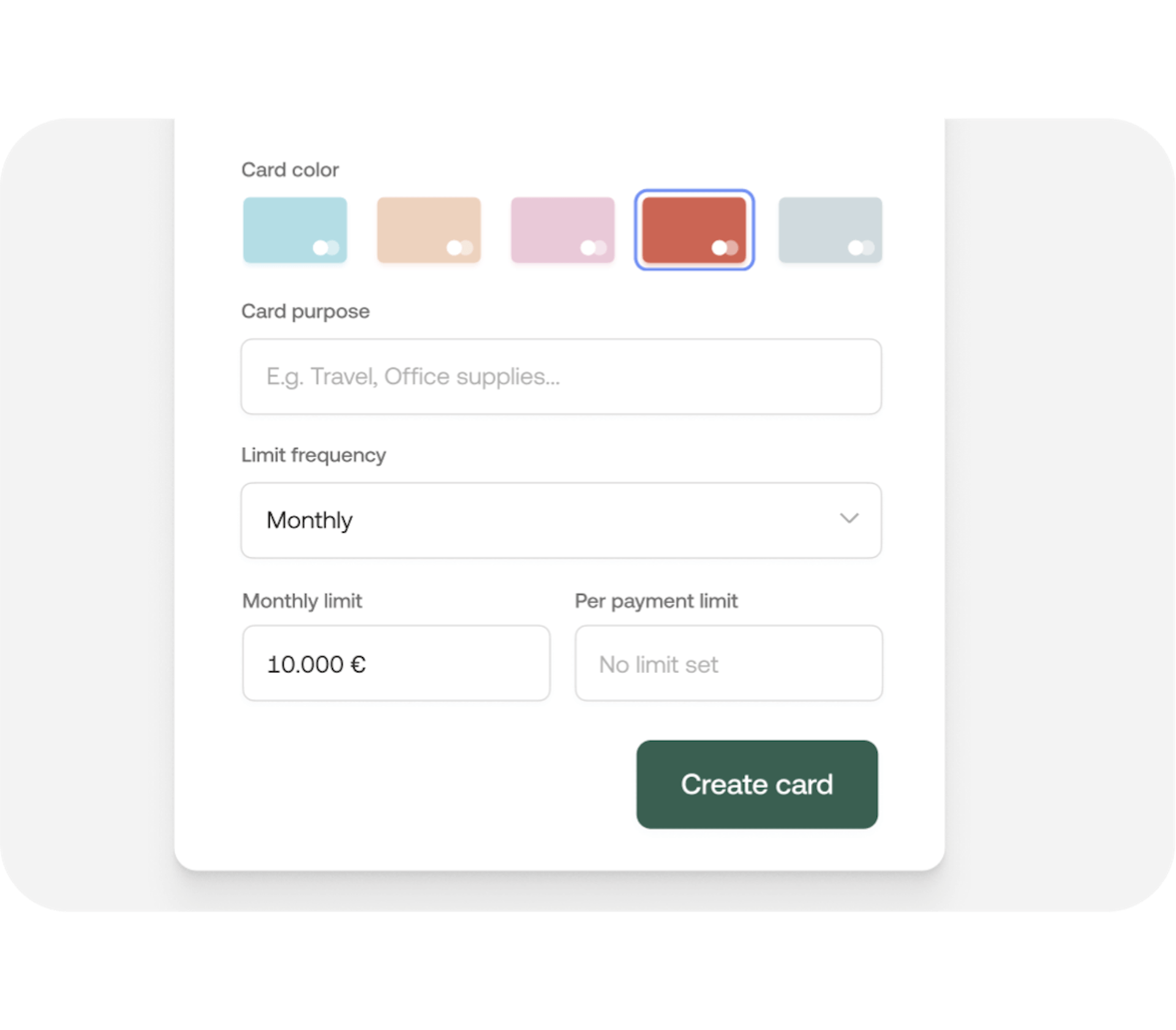 Virtual credit card for companies | Moss