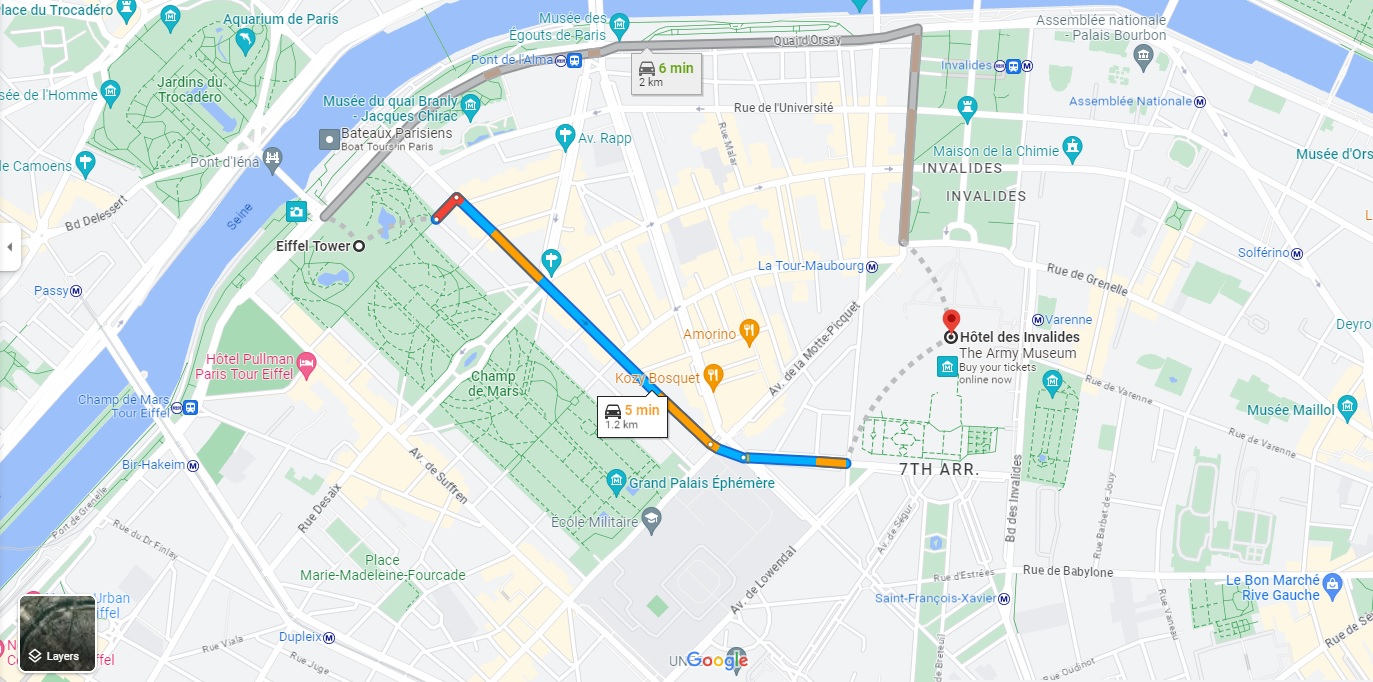 Getting to Les Invalides | Location, Directions & Maps