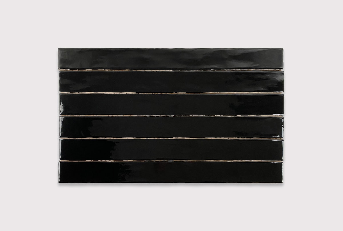 Lake Como Nero Glossy 2" x 20" - Nasco Stone + Tile