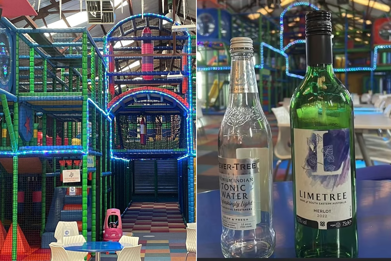 Soft play centre threatens to 'ban' parents for drinking wine onsite ...