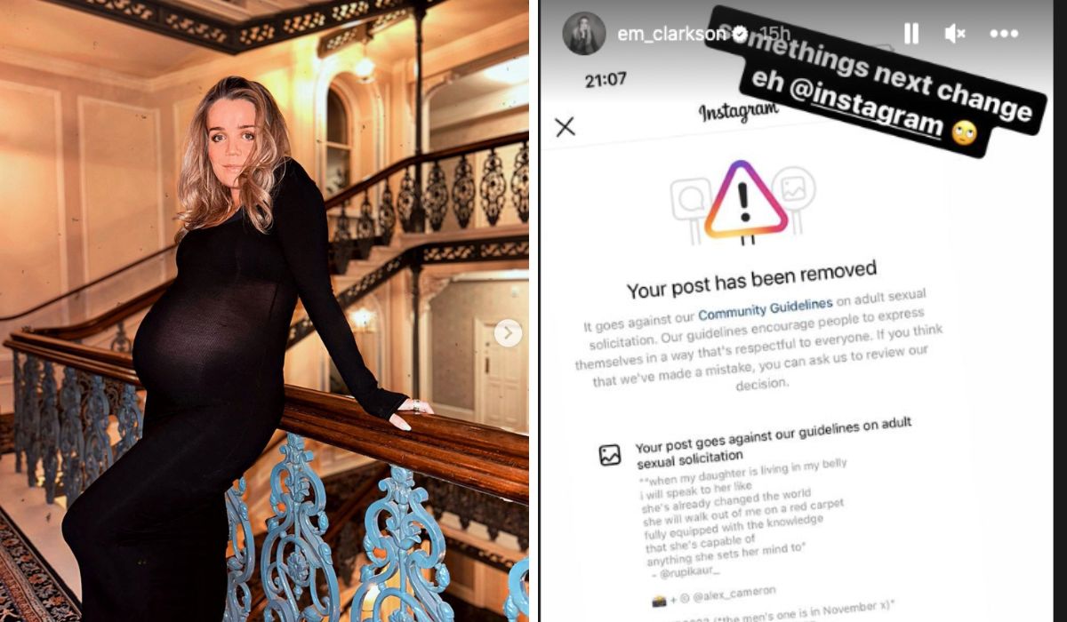 Emily Clarkson hits back at Instagram for removing pregnancy photos ...