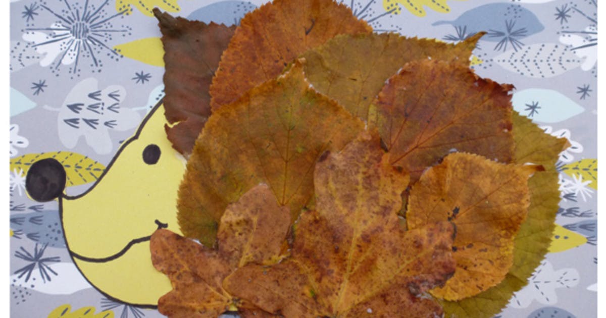 Autumn crafts for kids - leafy hedgehog - Netmums