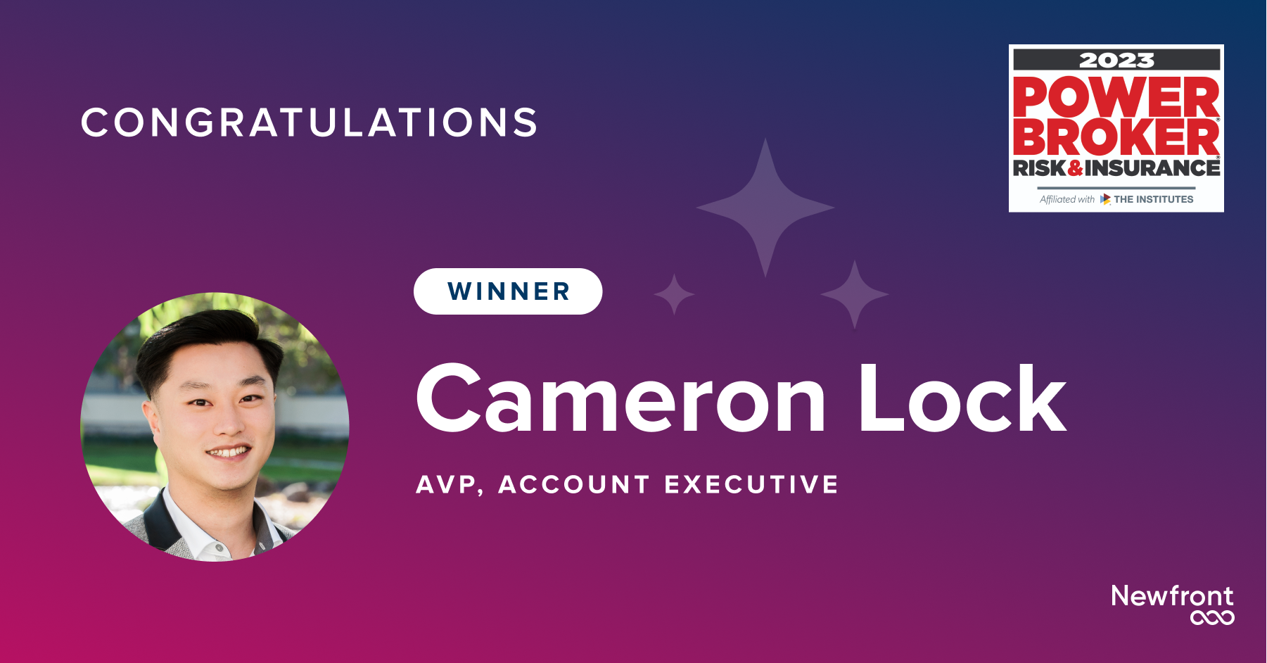 Meet Cameron Lock, a Newfront 2023 Financial Services Power Broker