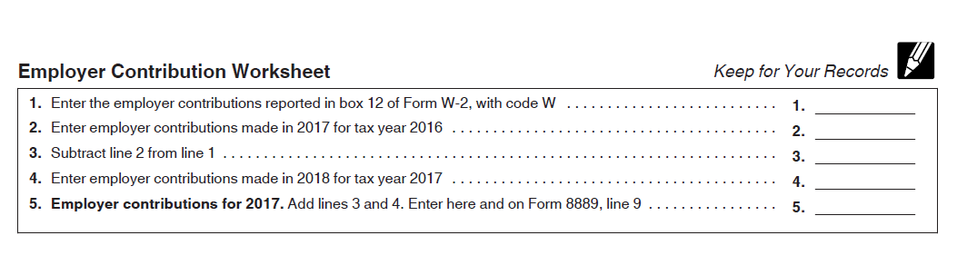 Prior-Year Employer HSA Contribution by Tax Deadline