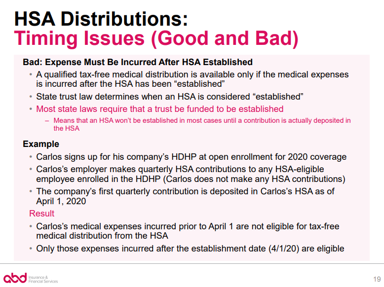 HSA Establishment Date