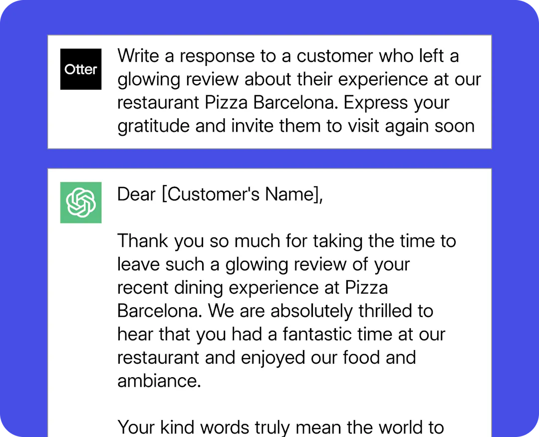 Restaurant customer feedback with AI review response solutions