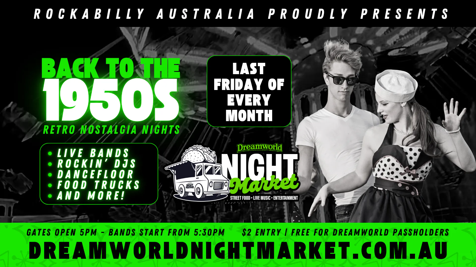 Dreamworld Night Market Gold Coast – Street Food, Live Music