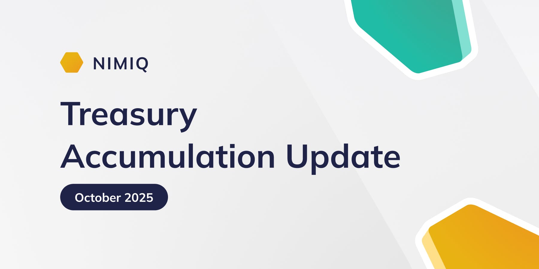 NIM Treasury Accumulation Update October 2025