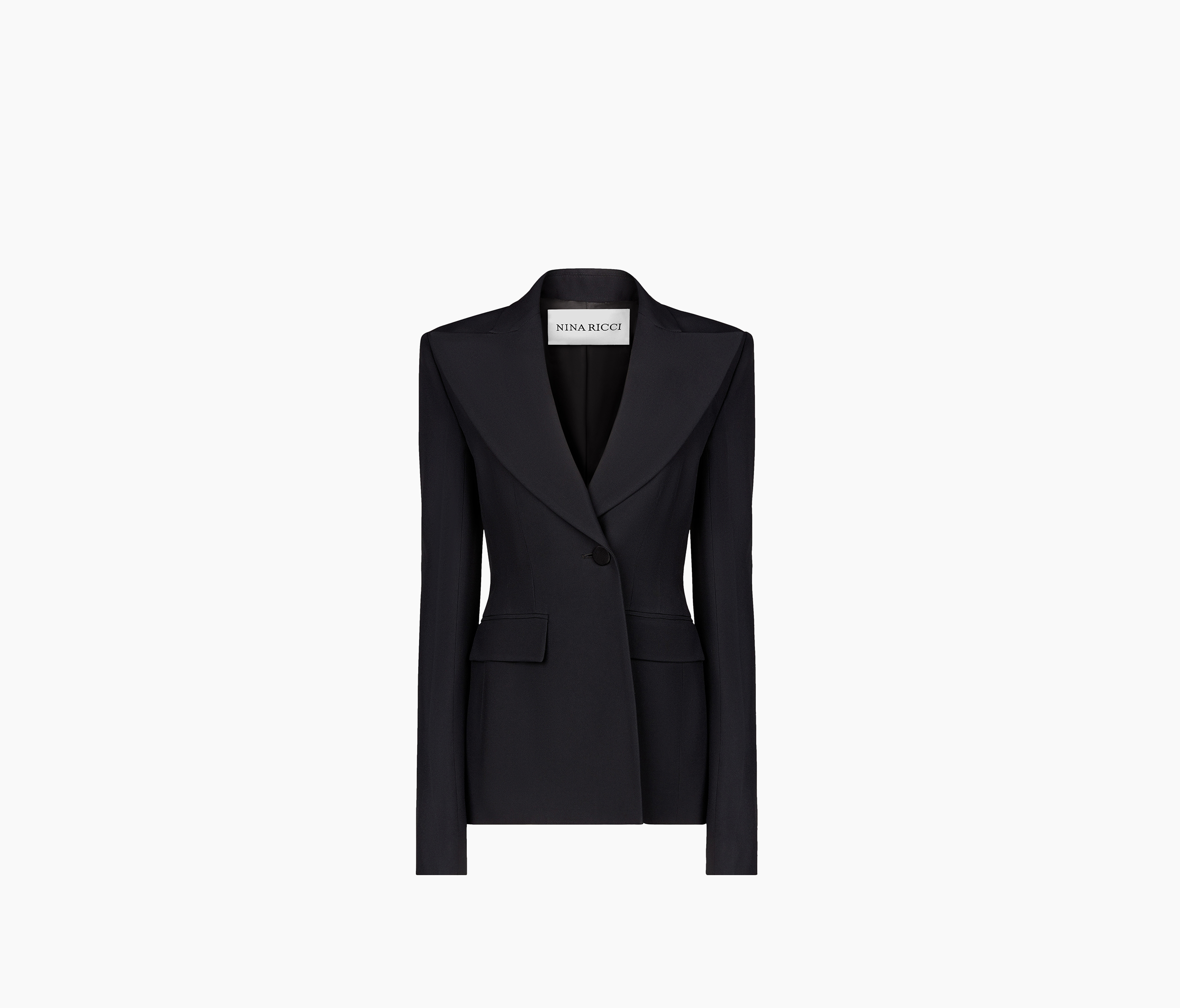 Cady Single Button Blazer Black - Nina Ricci