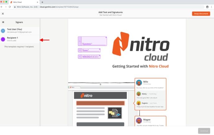 How to Use a Saved eSignature Template | Nitro