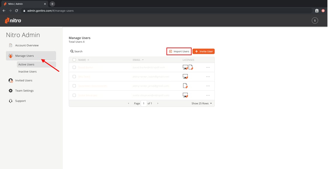 Inviting Users | Nitro Admin