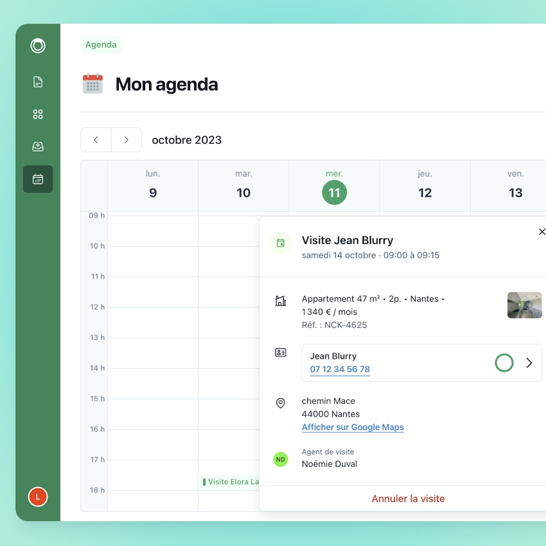 Planificateur de visites | nockee