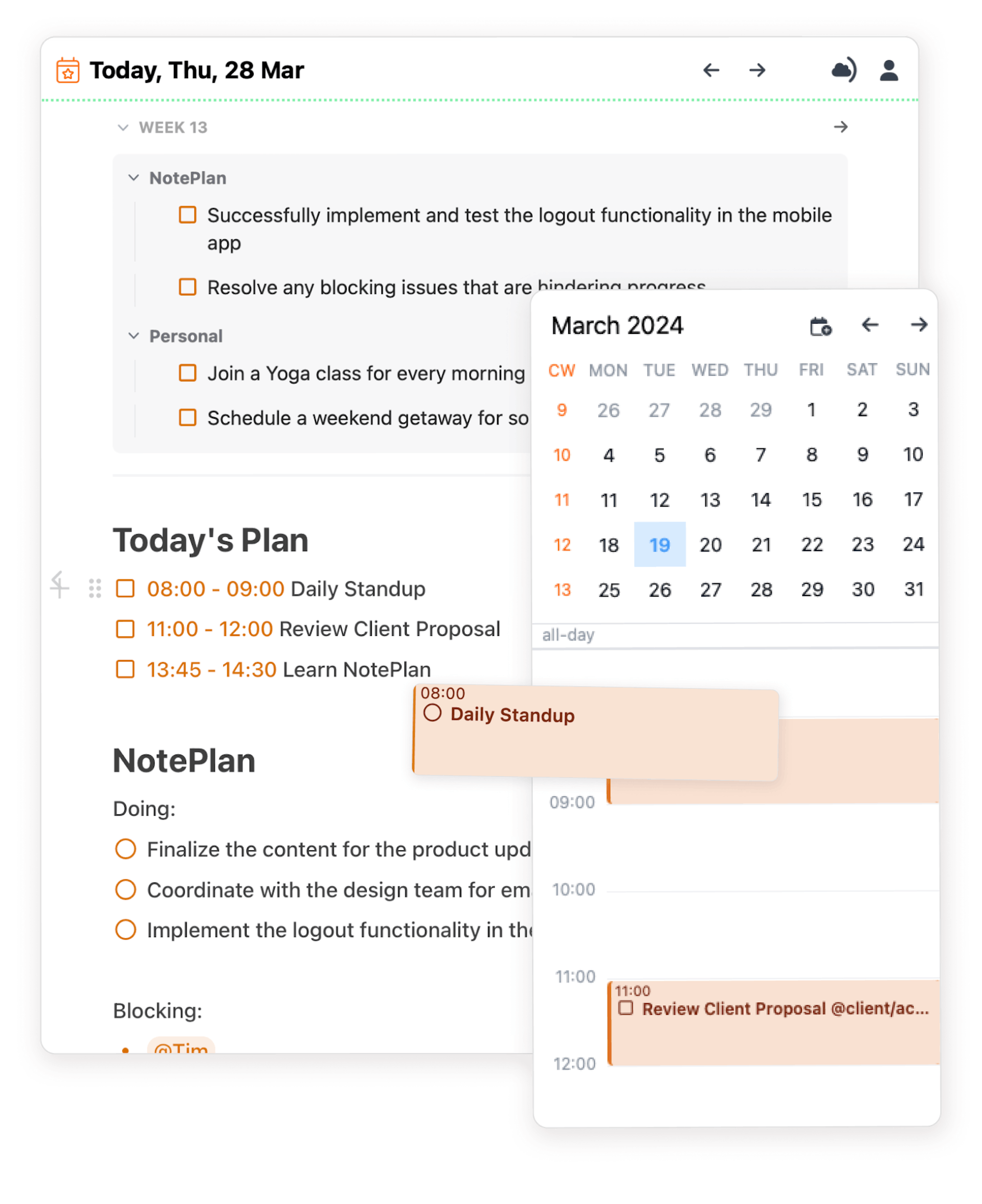Stay organized with Daily Notes in NotePlan