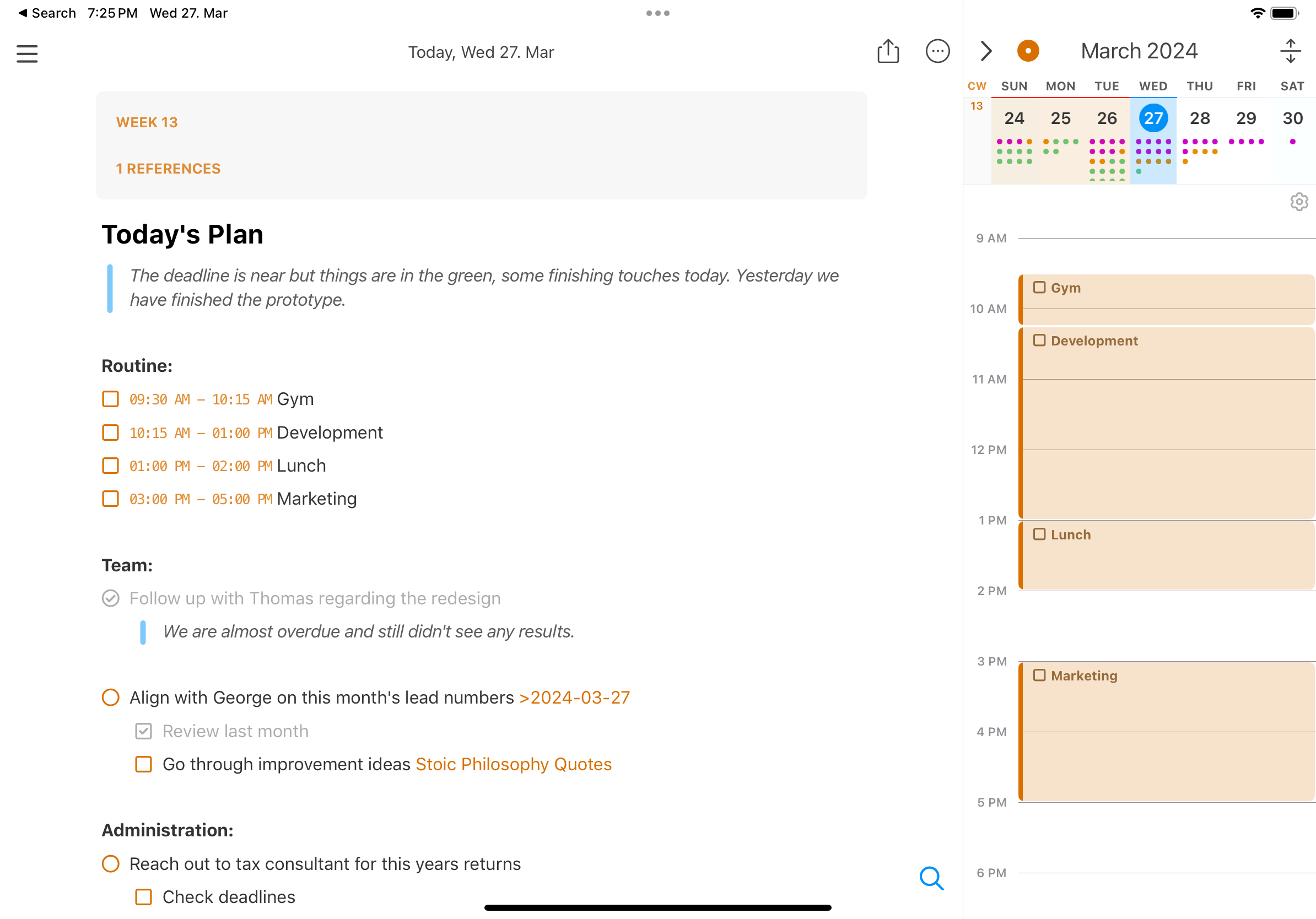 Stay organized with Daily Notes in NotePlan