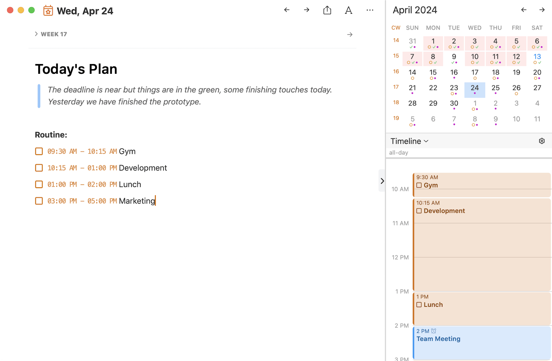 NotePlan Features