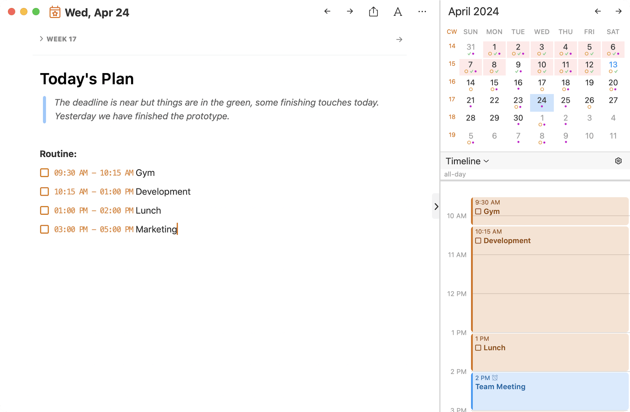 NotePlan Features