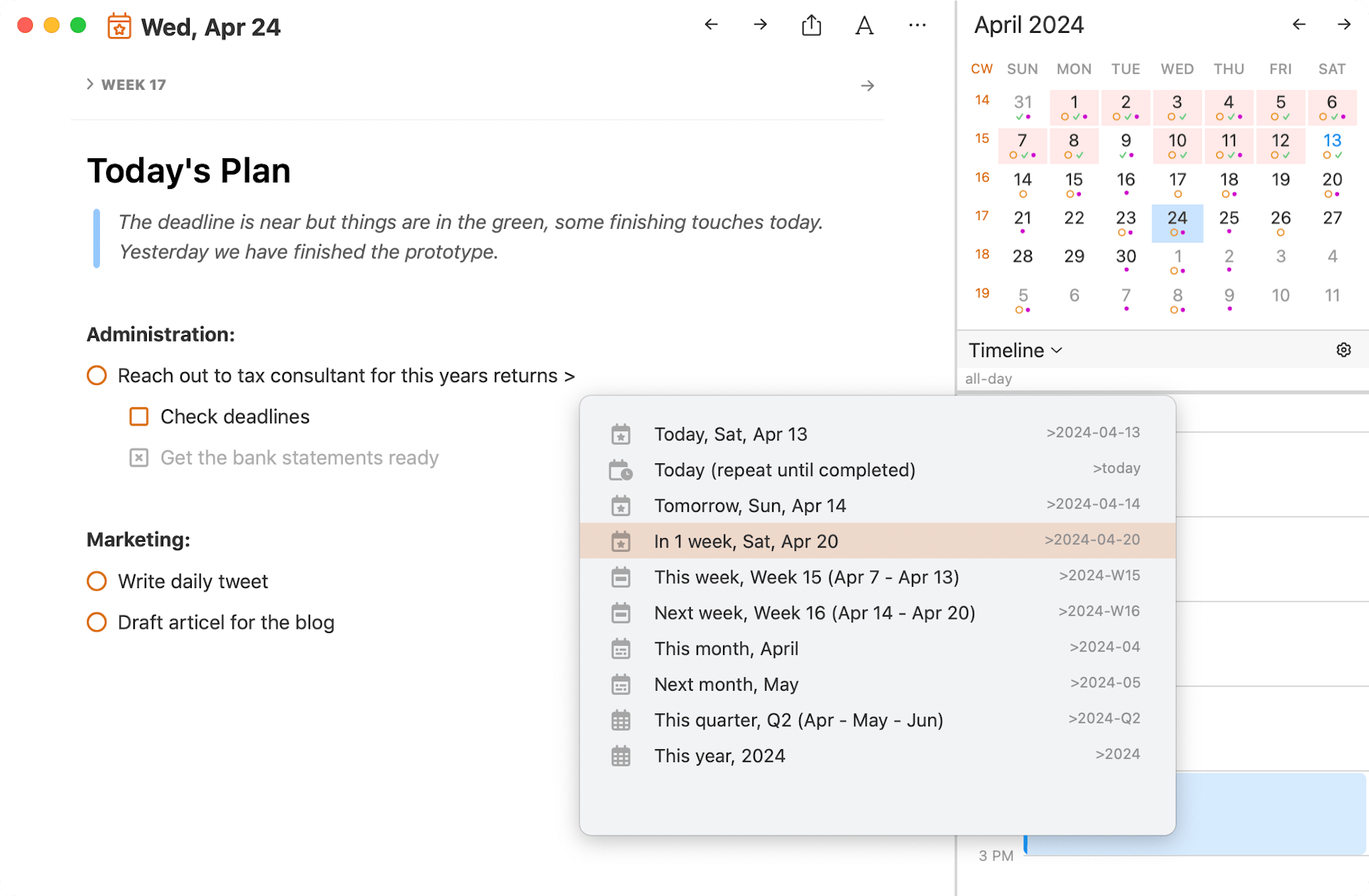 NotePlan Features