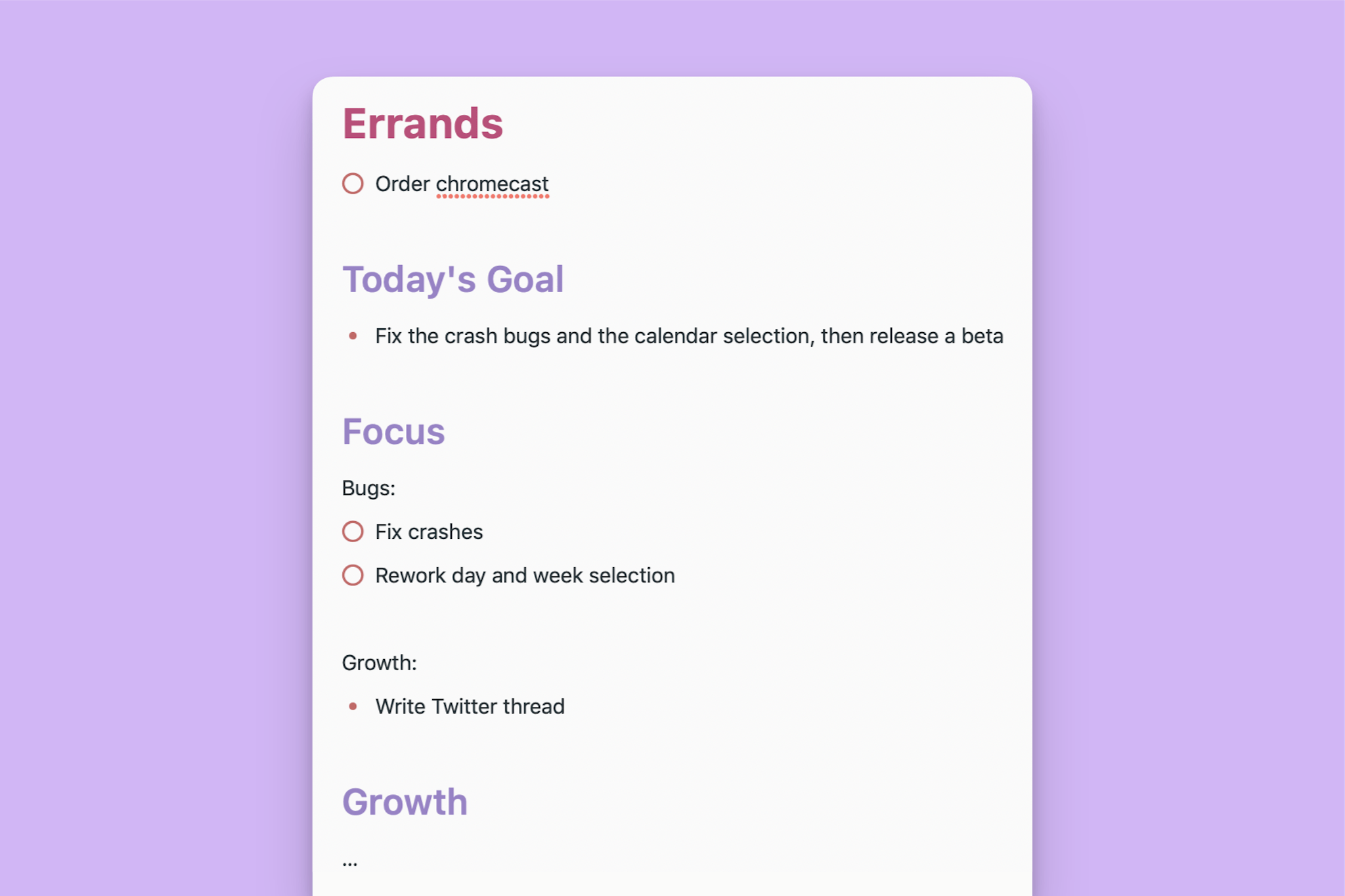 Stay organized with Daily Notes in NotePlan