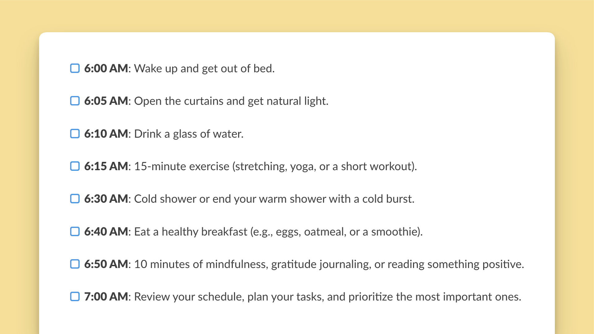 Transform your mornings with this simple morning routine checklist