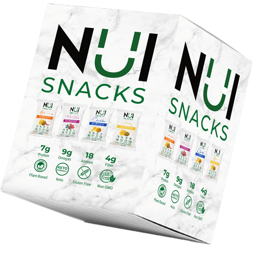 NUI Snacks - Plant-Based Protein Snacks with 7g Protein, 9g Omega Fatty ...