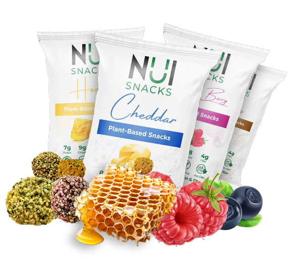 NUI Snacks - Plant-Based Protein Snacks with 7g Protein, 9g Omega Fatty ...